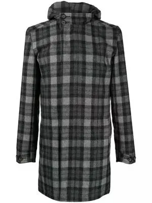 PRIVATE STOCK LABS Checked Wool Blend Coat