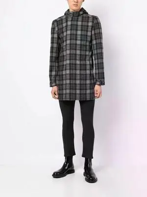 PRIVATE STOCK LABS Checked Wool Blend Coat