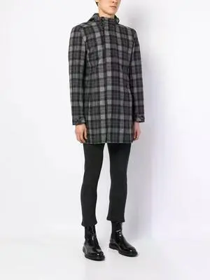 PRIVATE STOCK LABS Checked Wool Blend Coat