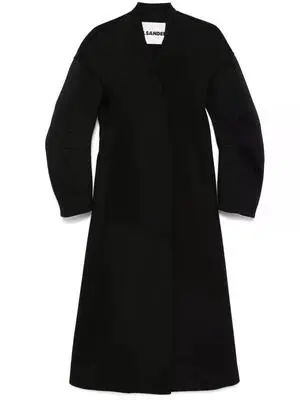JIL SANDER V-neck Virgin Wool-blend Coat