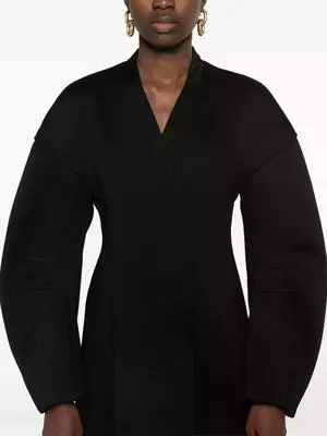 JIL SANDER V-neck Virgin Wool-blend Coat