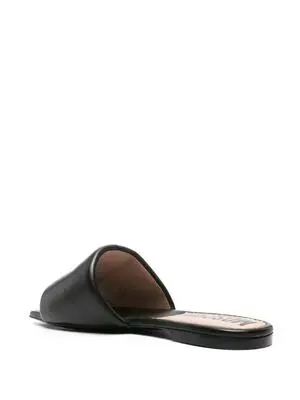 Moschino Logo-plaque Leather Sandals