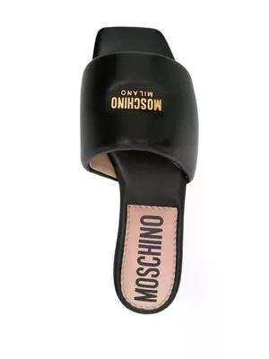 Moschino Logo-plaque Leather Sandals