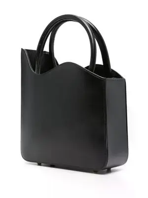 LE SILLA Logo-plaque Leather Tote Bag - Black