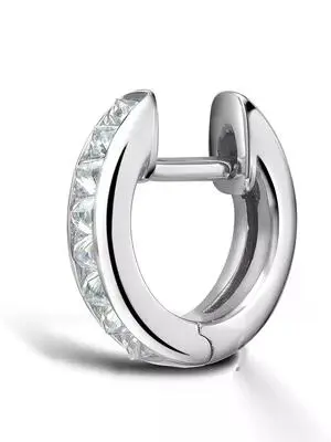 PRAGNELL 18kt White Gold Rockchic Diamond Hoop Earrings