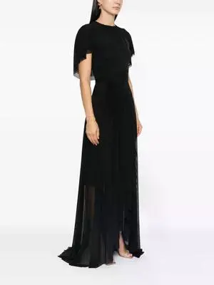 Talbot Runhof Draped-detail Gown