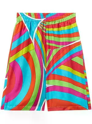 Emilio Pucci Iride-print Silk Shorts