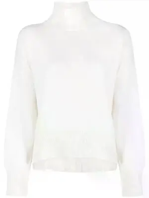 BARRIE Cashmere Rollneck Jumper - Neutrals