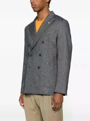 MANUEL RITZ Double-breasted Blazer - Blue