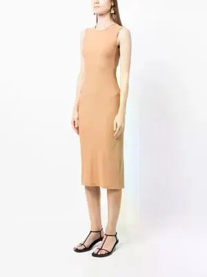 JIL SANDER Round-neck Sleeveless Midi Dress