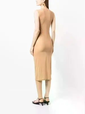 JIL SANDER Round-neck Sleeveless Midi Dress