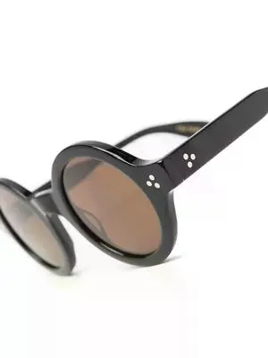 LESCA Saga Round-frame Sunglasses