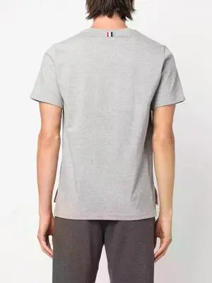 Thom Browne Logo-patch Short-sleeved T-shirt - Grey