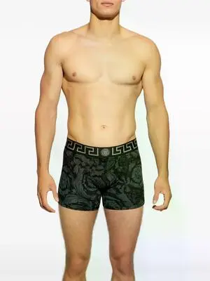 Versace Barocco Stretch-cotton Boxers - Black