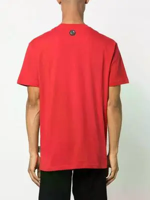Philipp Plein Skull&bones-print Cotton T-shirt - Red