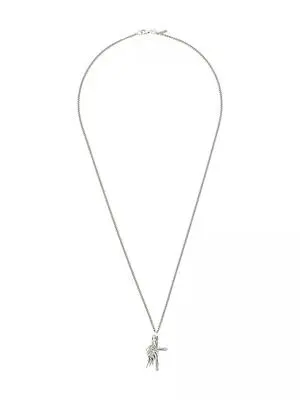 Emanuele Bicocchi Wing And Cross Pendant Necklace