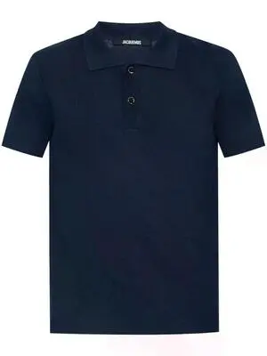 Jacquemus Logo-jacquard Polo Shirt - Blue