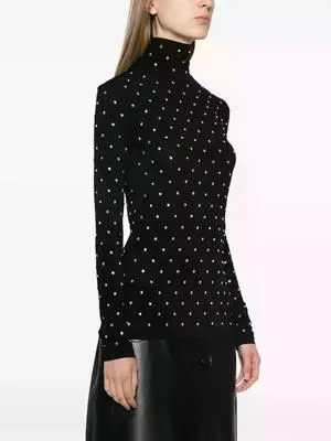 Rabanne Gem-embellished High-neck Top