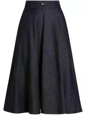 Dolce & Gabbana Logo-plaque Midi Skirt