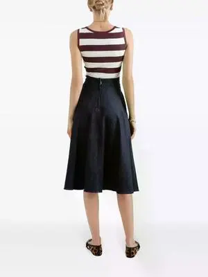Dolce & Gabbana Logo-plaque Midi Skirt