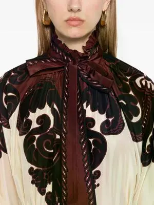 La DoubleJ Cerere Printed Silk Blouse