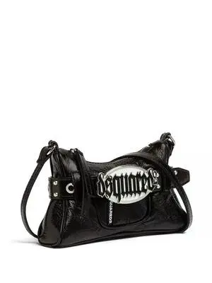 Dsquared2 Gothic Leather Shoulder Bag - Black