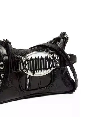 Dsquared2 Gothic Leather Shoulder Bag - Black