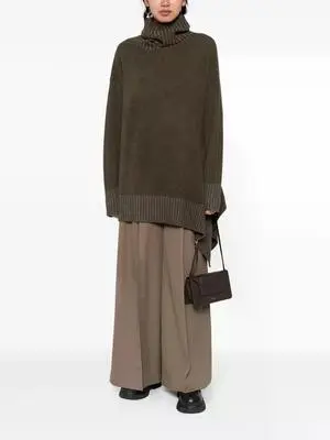 ZIGGY CHEN Roll-neck Asymmetric Wool Jumper