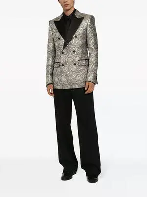 Dolce & Gabbana Satin-lapel Jacquard Blazer