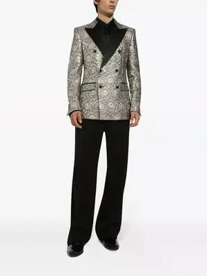 Dolce & Gabbana Satin-lapel Jacquard Blazer