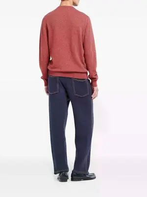 BARRIE B Label Cashmere Jumper - Red