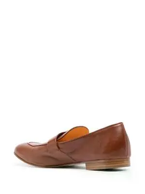 MADISON MAISON Lock Leather Loafers - Brown