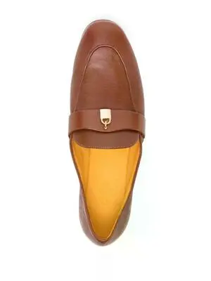 MADISON MAISON Lock Leather Loafers - Brown