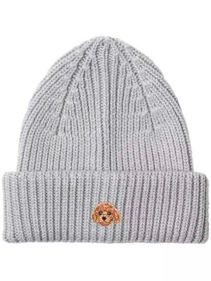 PELO FOUNDATION Poodle Dog Beanie Hat - Grey