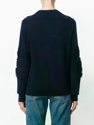 BARRIE Cashmere Round Neck Pullover - Blue