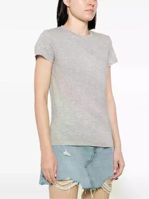 Vince Mélange-effect Cotton T-shirt - Grey