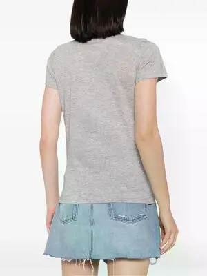 Vince Mélange-effect Cotton T-shirt - Grey