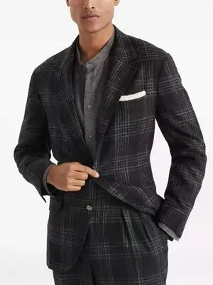 Brunello Cucinelli Tartan Check Blazer