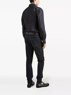 Dolce & Gabbana Logo Appliqué Tapered Jeans