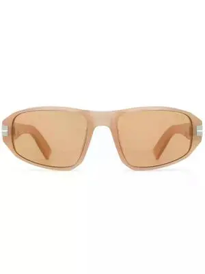 Zegna Oval-frame Sunglasses - Brown