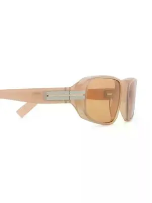 Zegna Oval-frame Sunglasses - Brown