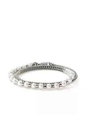 John Hardy Essential Wrap Pearl Bracelet - Silver
