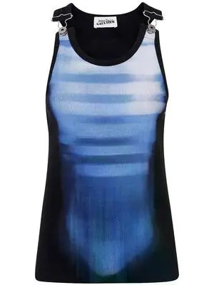 JEAN PAUL GAULTIER Striped Top With Detachable Straps