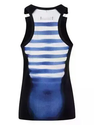 JEAN PAUL GAULTIER Striped Top With Detachable Straps
