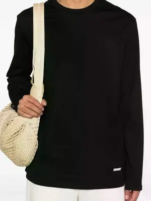 JIL SANDER Logo-plaque T-shirt - Black