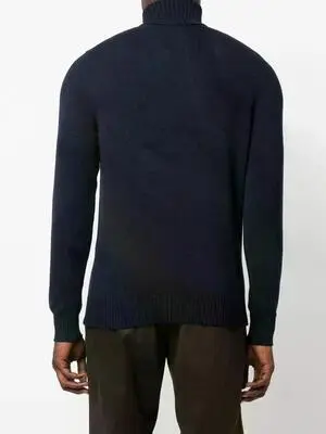 DRUMOHR Cashmere Roll Neck Jumper - Blue