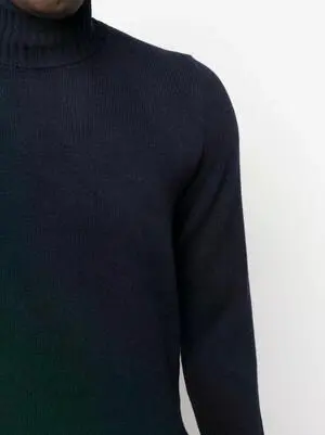 DRUMOHR Cashmere Roll Neck Jumper - Blue