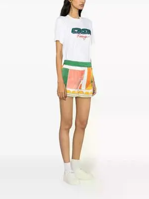 Casablanca Summer Court Silk Shorts - Orange
