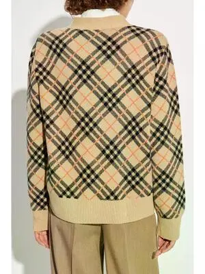 Burberry Checked Cashmere Cardigan