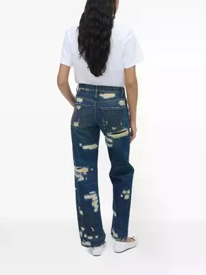 Marc Jacobs Distressed Straight-leg Jeans